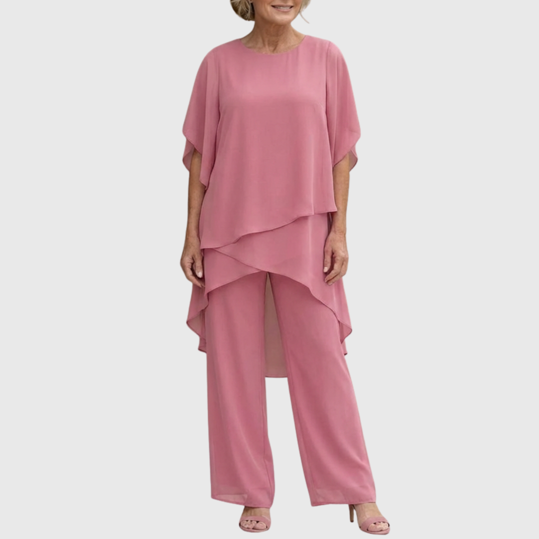 Maria | Set cu pantaloni palazzo drapate – Munteanu București